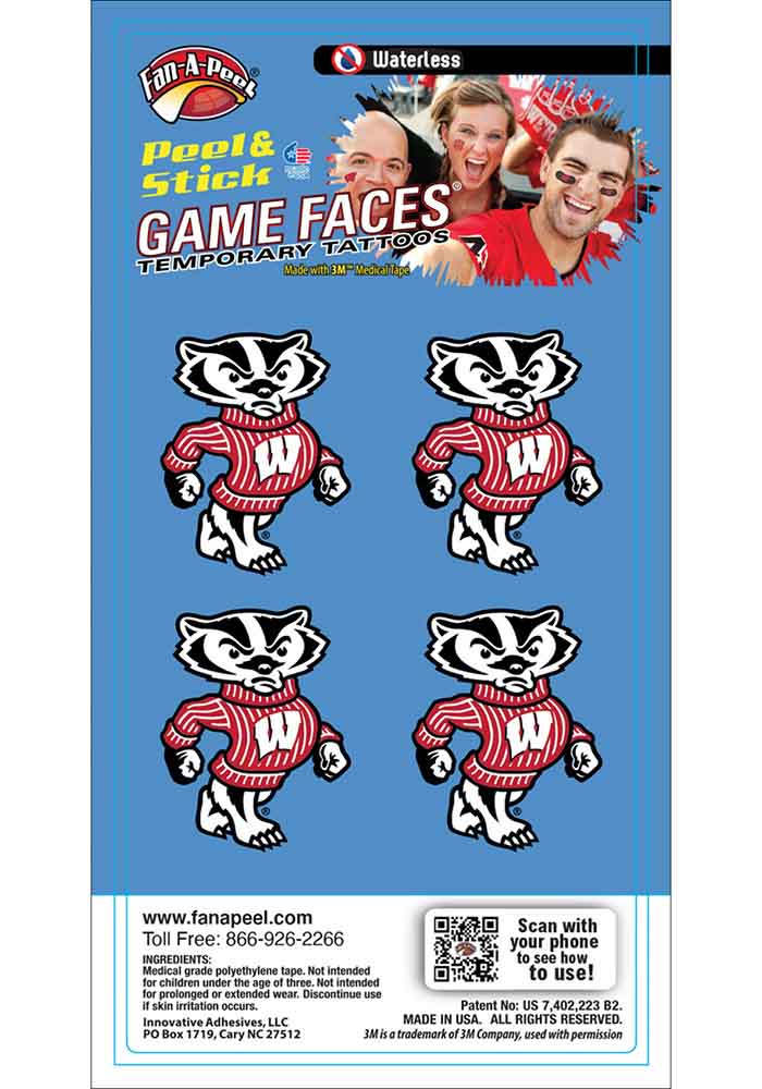 Wisconsin Badgers RED Tattoos Tattoo