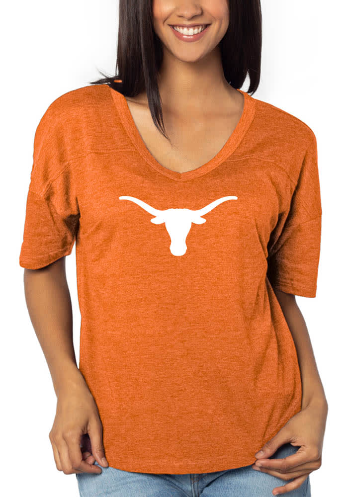 Texas Longhorns Womens BURNTORANGE V-Happy T-Shirt - 86480421