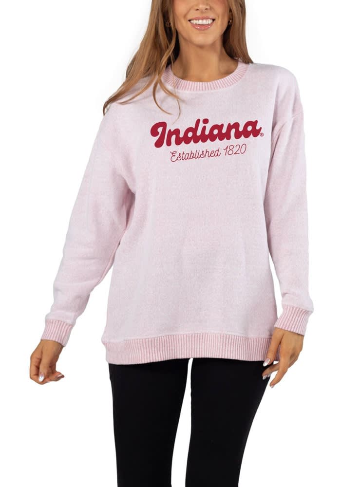 Indiana Hoosiers Womens CARDINAL Warm Up Series Long Sleeve Crew Sweatshirt