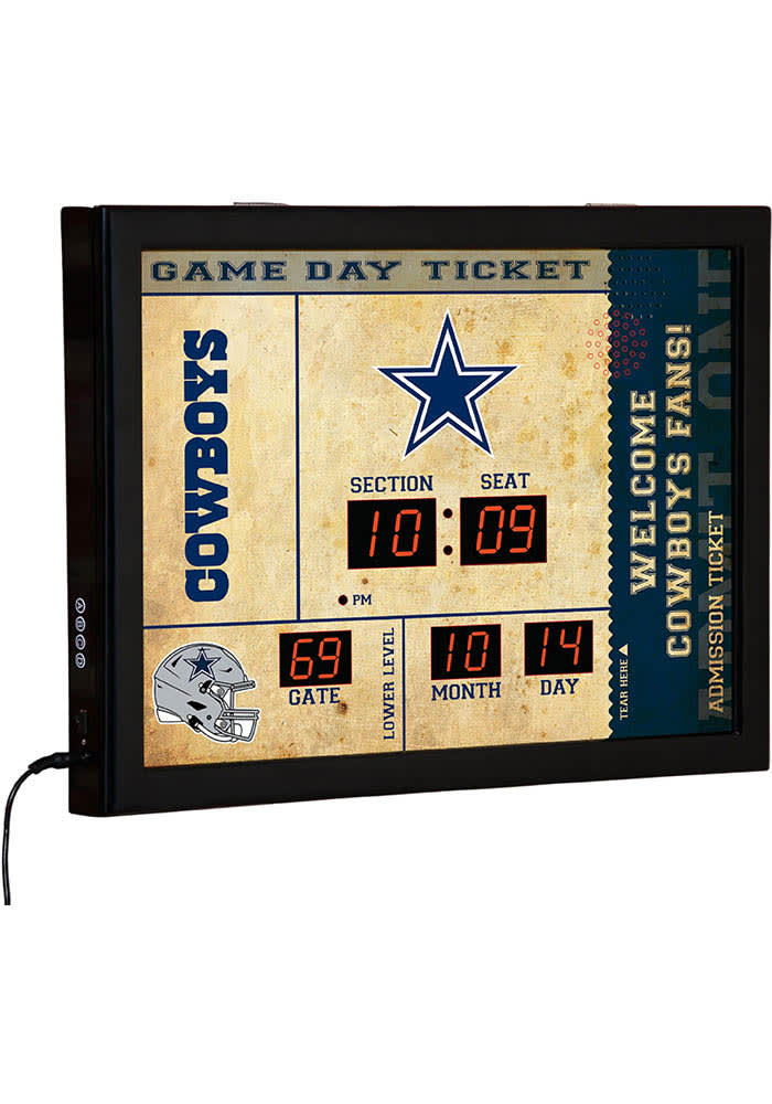 Dallas Cowboys BLACK Scoreboard Wall Clock - 87210461
