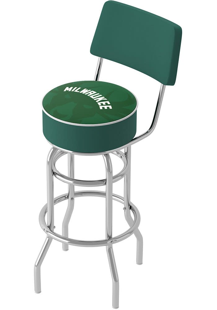Milwaukee Bucks Fade Padded GREEN Pub Stool - 87230250