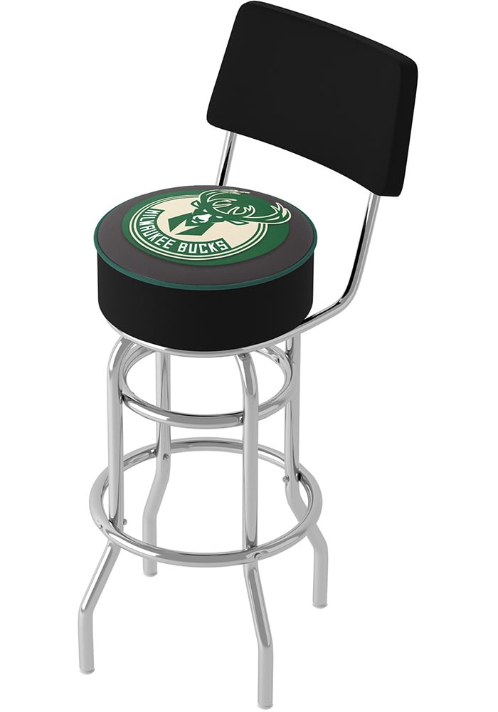 Milwaukee Bucks Padded GREEN Pub Stool - 87230307