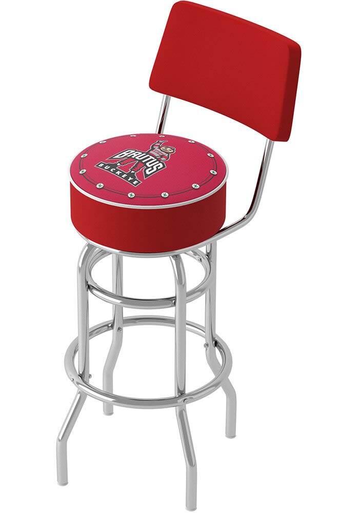 Ohio State Buckeyes Brutus Padded Red Pub Stool - 87230436