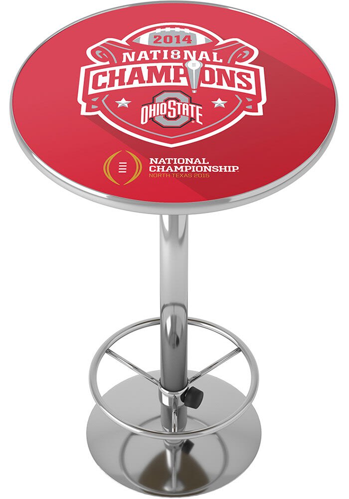 Ohio State Buckeyes CFP Champions 2014 Bar Height Acrylic Top Red Pub ...