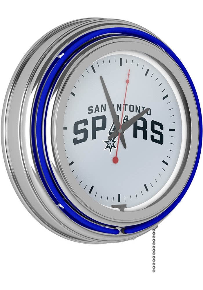 San Antonio Spurs Retro Neon Wall Clock - BLUE