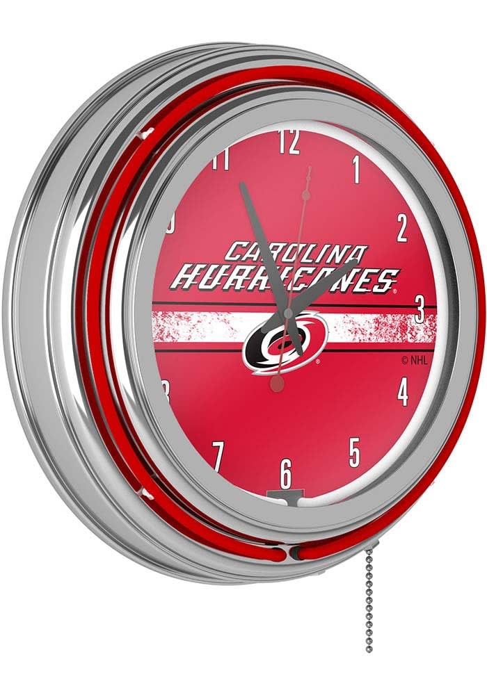 Carolina Hurricanes Retro Neon Wall Clock - Red