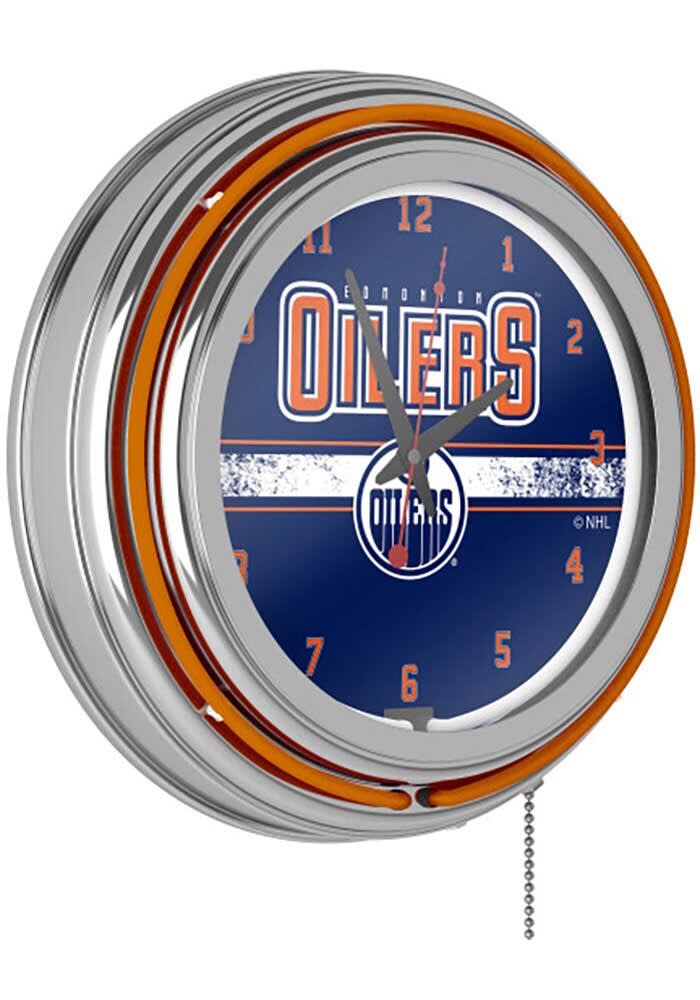 Edmonton Oilers Retro Neon Wall Clock - ORANGE