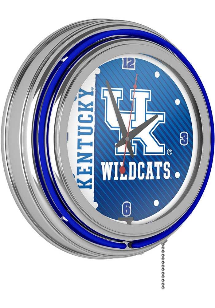 Kentucky Wildcats BLUE Retro Neon Wall Clock - 87230878