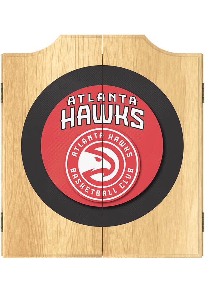 Atlanta Hawks Red Logo Dart Board Cabinet - 87230926