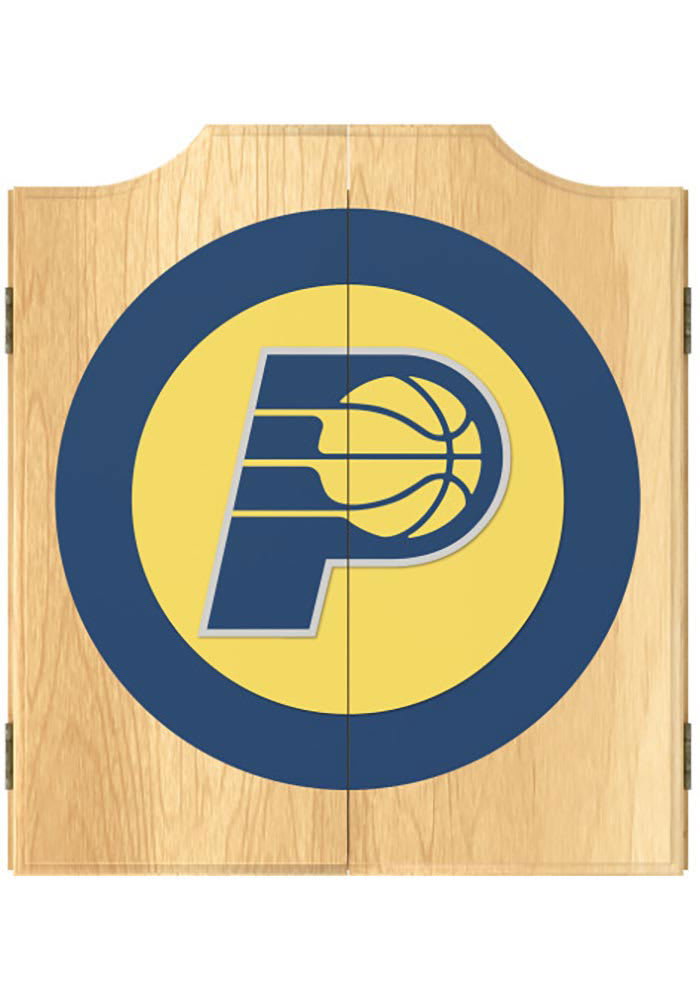 Indiana Pacers YELLOW Logo Dart Board Cabinet - 87230937