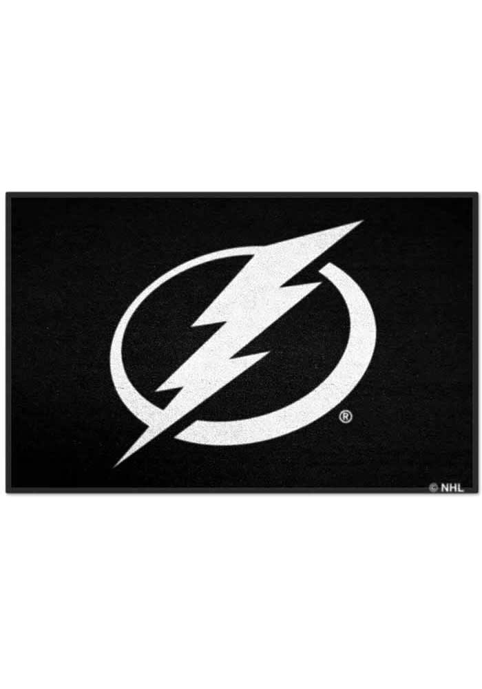 Tampa Bay Lightning Lightning Bolt Logo Interior Rug BLACK - 87791811