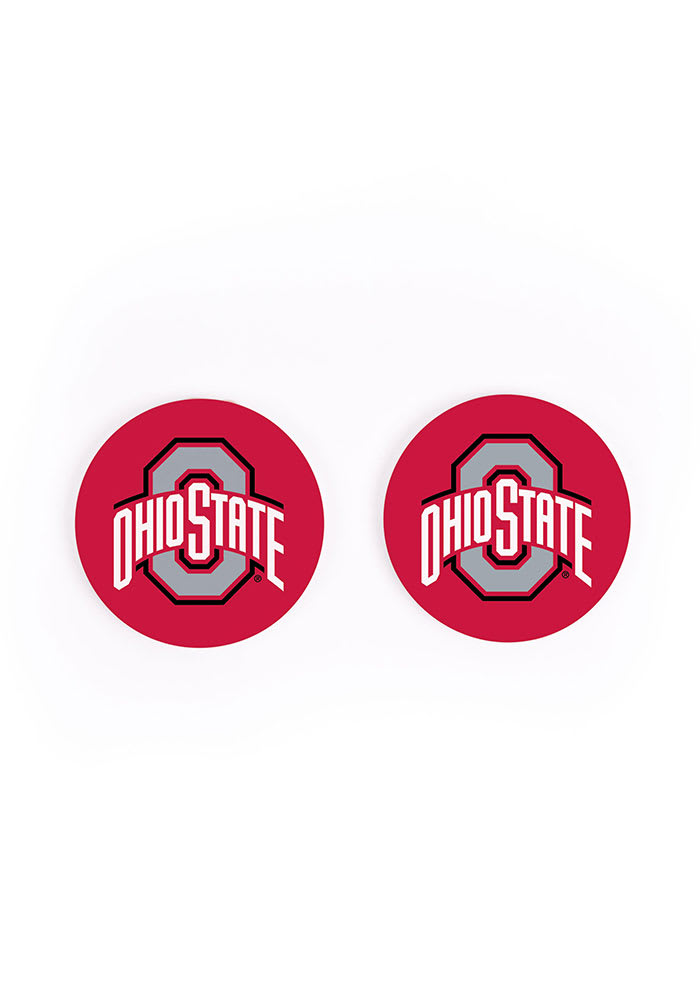 Ohio State Buckeyes Red 2 Pack Color Logo Style Car Coaster - 8780009