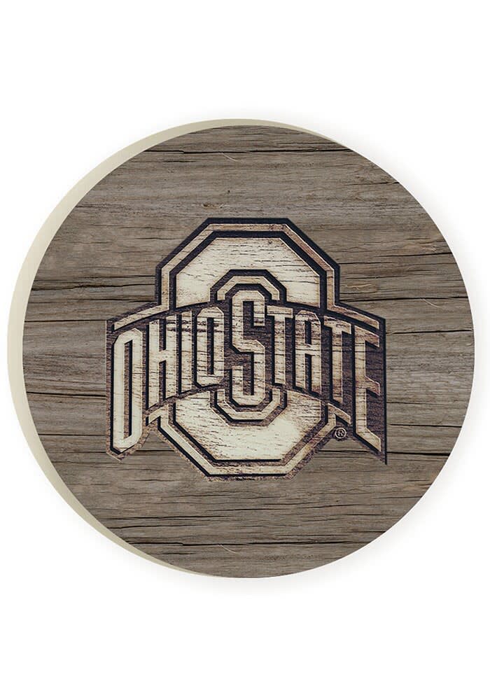 Ohio State Buckeyes 2 Pack Color Logo Design Car Coaster - Red