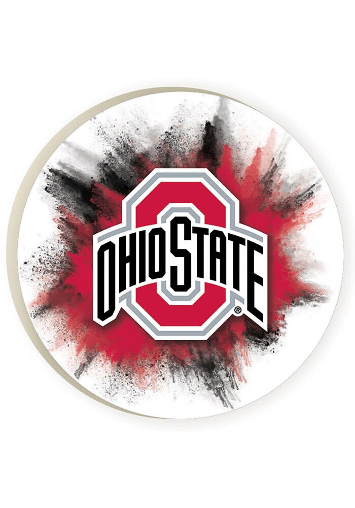 Red Ohio State Buckeyes 2 Pack Color Logo Graphic Car Coaster - 8780089