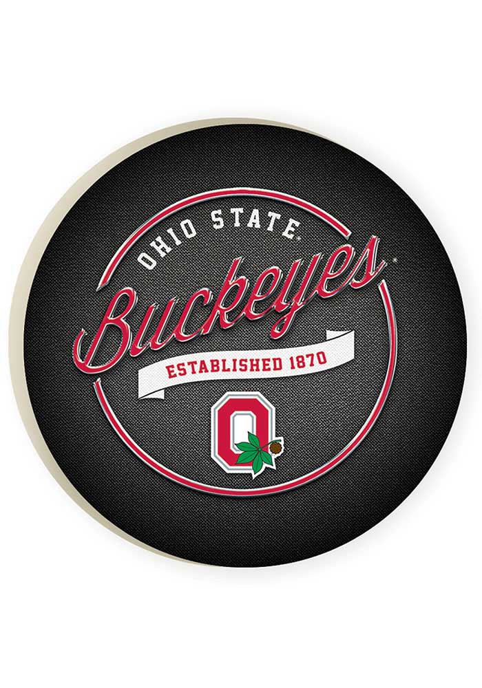 Red Ohio State Buckeyes 2 Pack Color Logo Car Coaster - 8780090