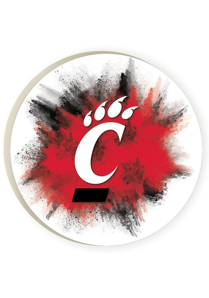 Cincinnati Bearcats Red 2 Pack Color Burst Logo Car Coaster - 8780096