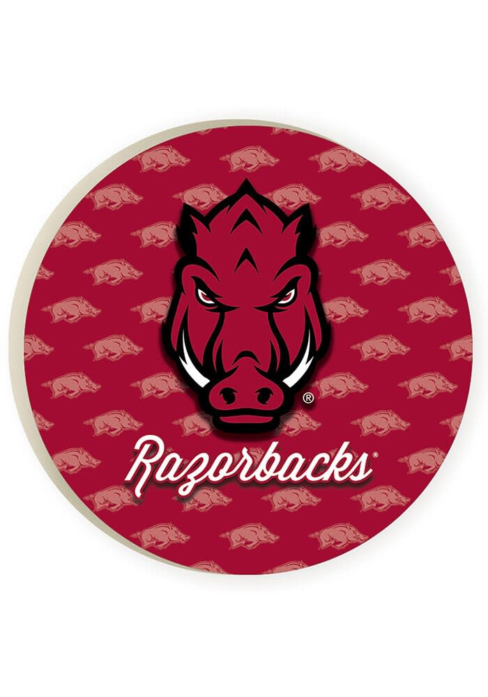 Arkansas Razorbacks Red Logo 2 Pack Color Logo Car Coaster - 8780143
