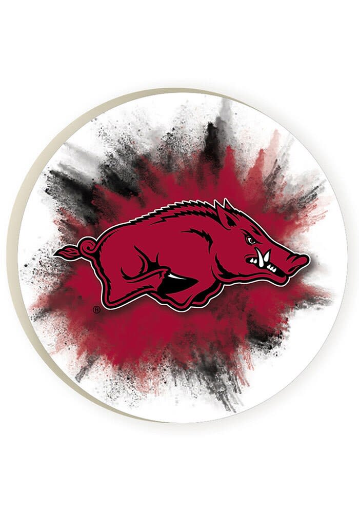 Arkansas Razorbacks Red Hog 2 Pack Color Logo Car Coaster - 8780145