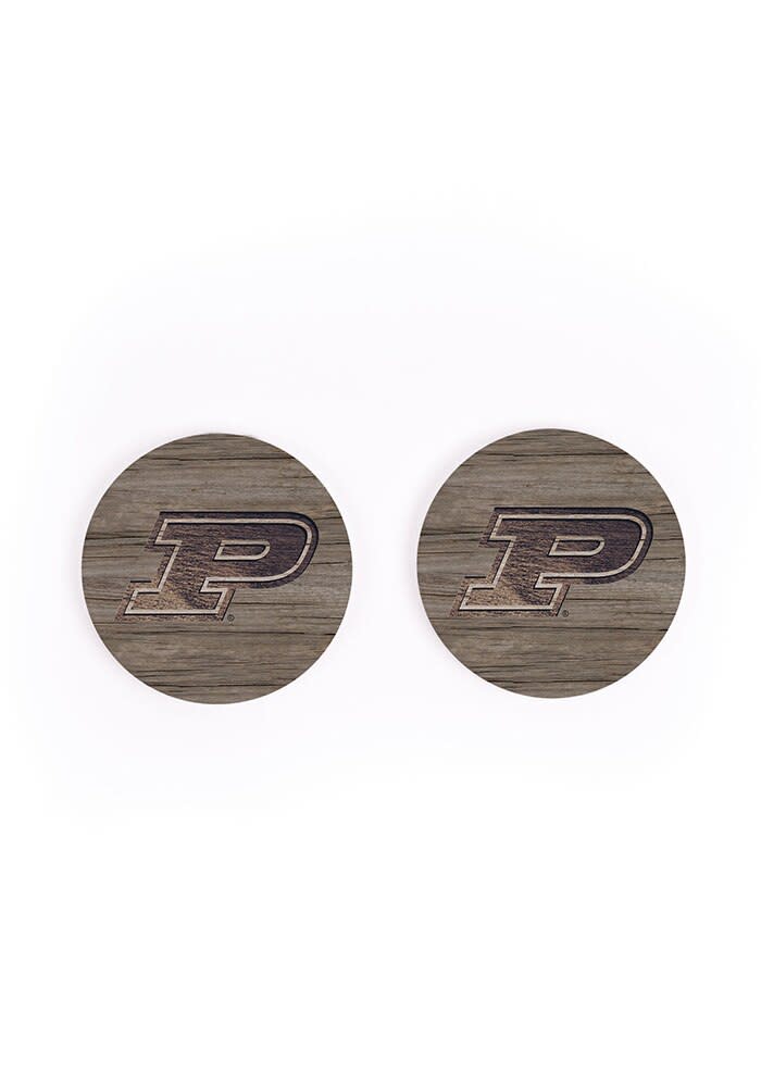 GOLD Purdue Boilermakers 2 Pack Color Logo Style Car Coaster