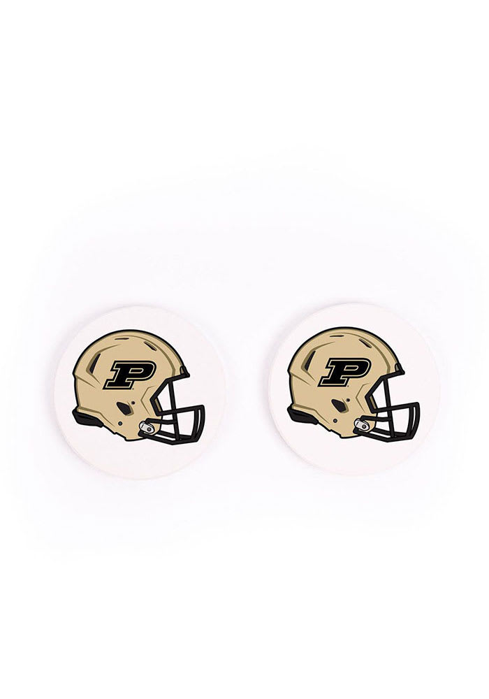 GOLD Purdue Boilermakers 2 Pack Color Logo Car Coaster