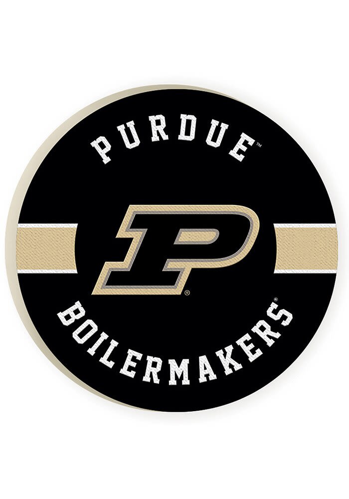 GOLD Purdue Boilermakers 2 Pack Color Logo Team Car Coaster