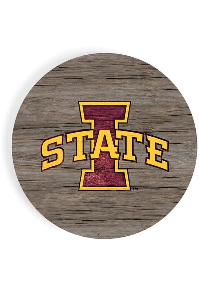Iowa State Cyclones Red 2 Pk Color Logo Car Coaster - 8780189