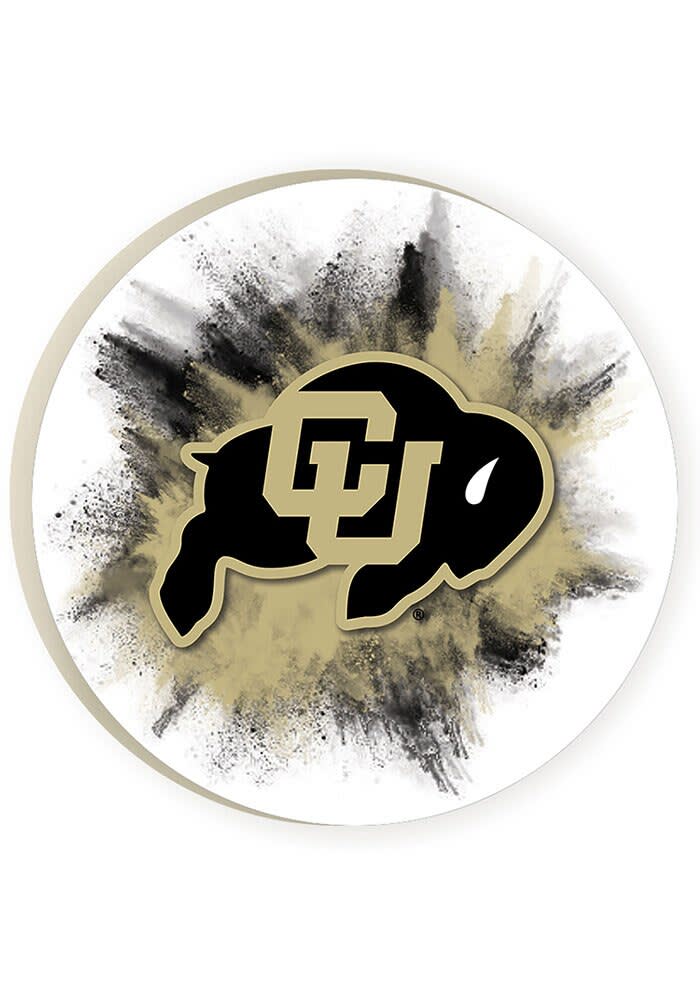 Colorado Buffaloes 2 Pack Color Burst Car Coaster - GOLD
