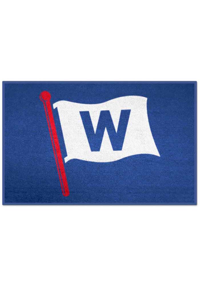 Chicago Cubs W Flag Logo Interior Rug ROYAL - 8785563