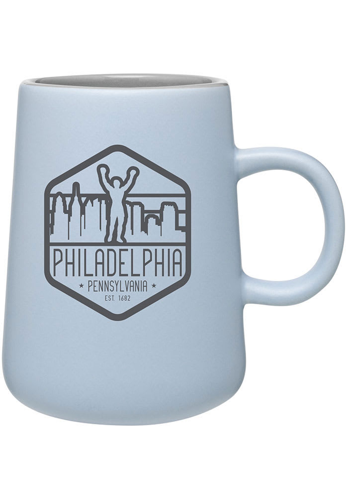Philadelphia BLUE City Trapezoid Design Ceramic Mug - 8810002