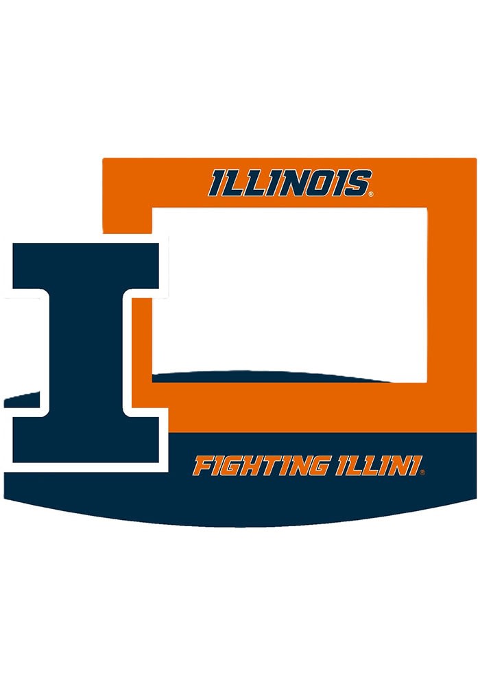 Illinois Fighting Illini ORANGE 4x6 Standee Main Mark Picture Frame ...