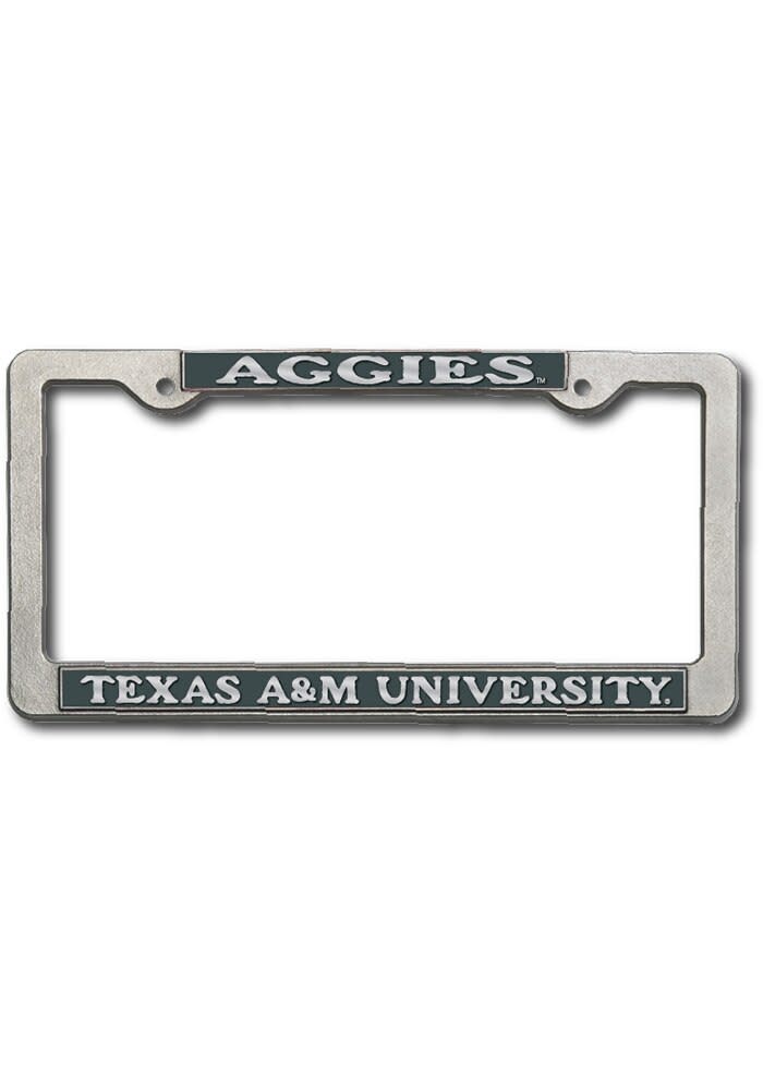 Texas A&M Aggies License Plate Frame - Texas A&M Aggies SILVER Pewter ...