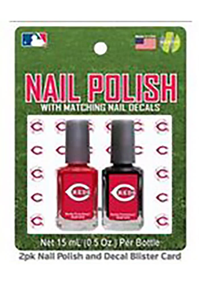 Cincinnati Reds Red Nail Polish and Decal Duo Makeup - 88490181