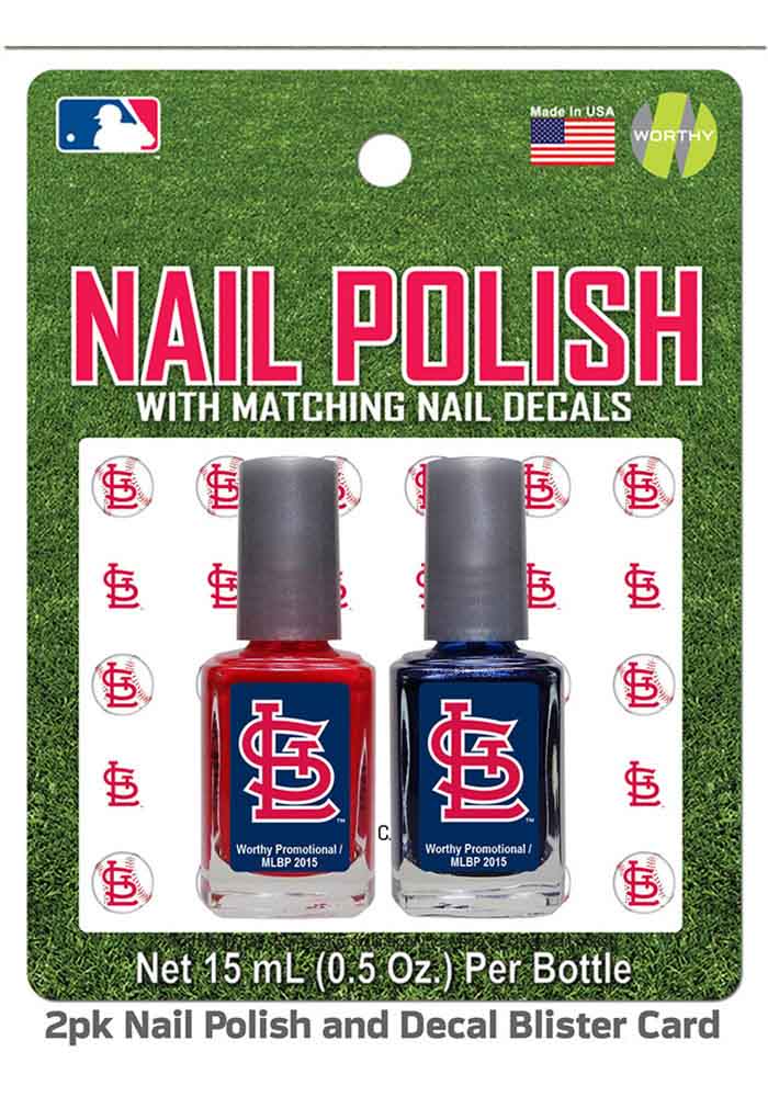 St Louis Cardinals RED Nail Polish and Decal Duo Makeup - 88490184
