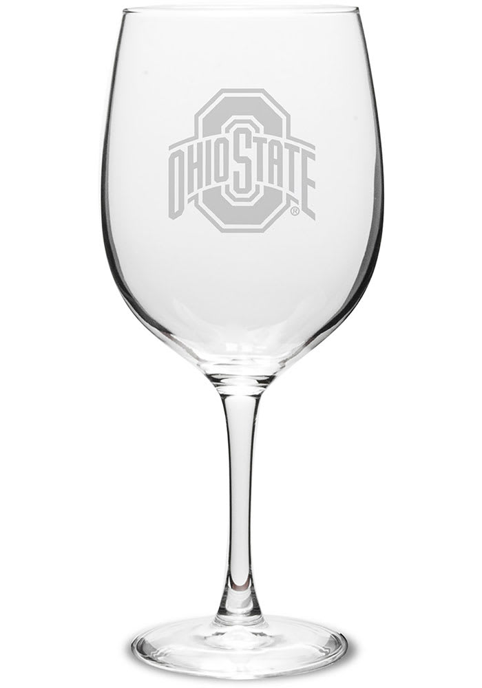 Ohio State Buckeyes RED 19 oz Etched Wine Glass - 88491198