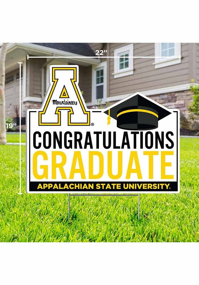 Appalachian State Mountaineers White Congratulations Graduate Yard Sign ...