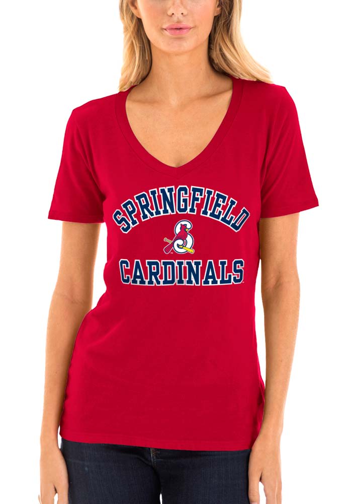 New Era Springfield Cardinals Womens Red Jersey T-Shirt - 88885620