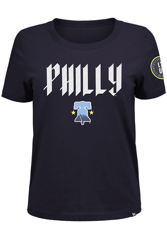 New Era Philadelphia Phillies Womens NAVY City Connect Design T-Shirt ...