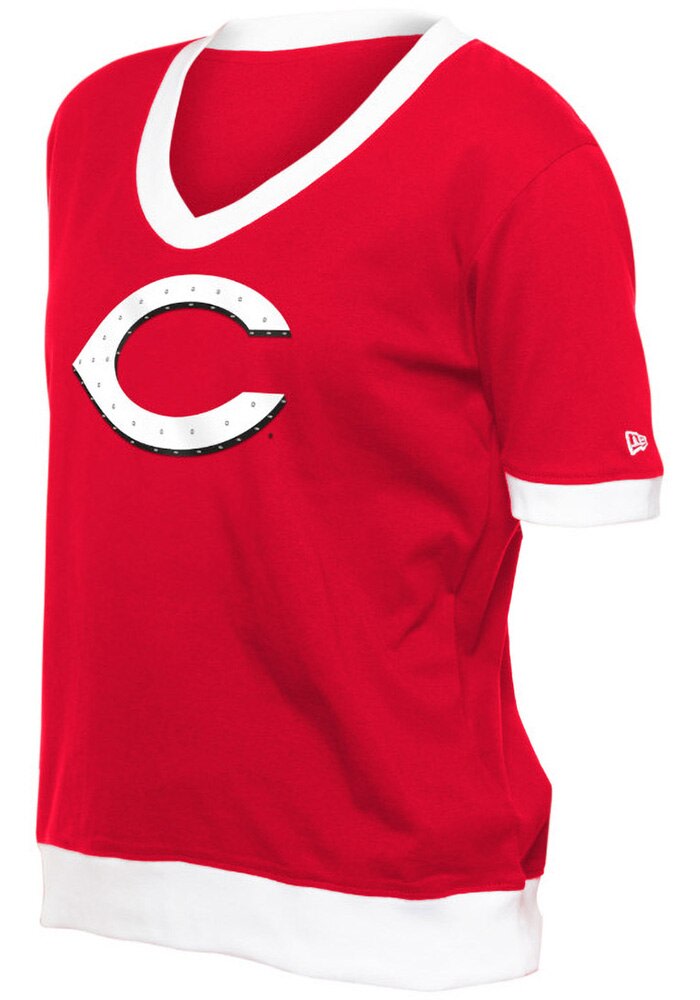 New Era Cincinnati Reds Womens Red Knit T-Shirt - 88887016