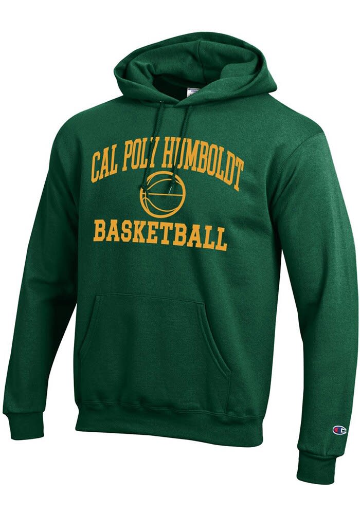 Champion Cal Poly Humboldt Lumberjacks Mens GREEN Basketball Powerblend ...