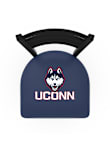 UConn Huskies BLACK Stationary Black Wrinkle Finish Pub Stool - 89714740