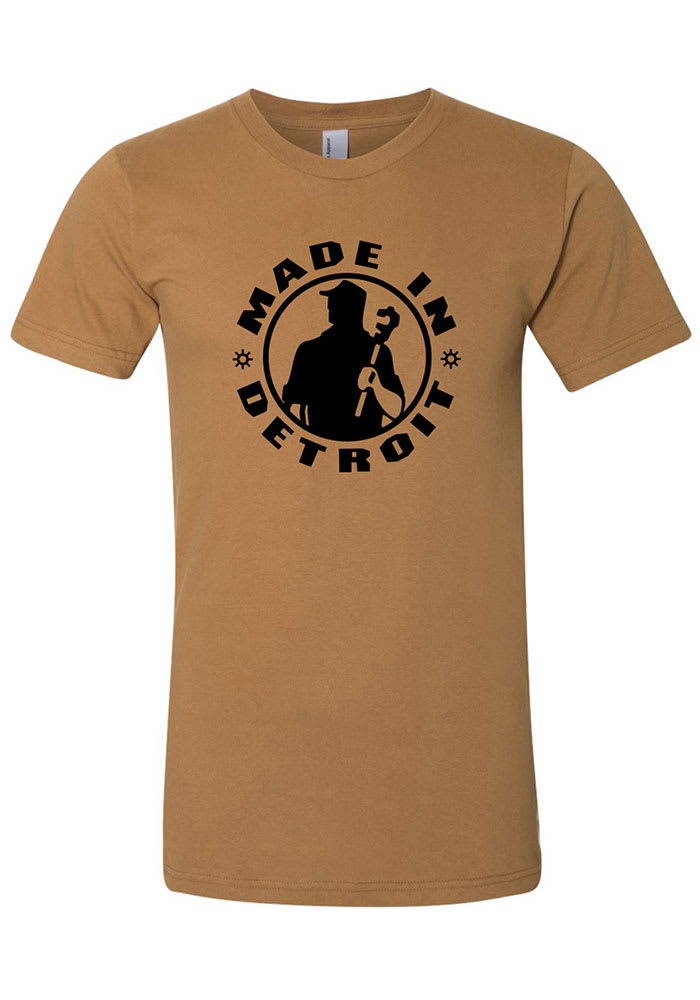 Made In Detroit Detroit LIGHT BROWN Made In Short Sleeve Fashion T ...