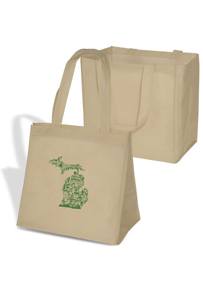 Detroit Made In Detroit Circle Logo 12X12 Reusable Bag - Brown