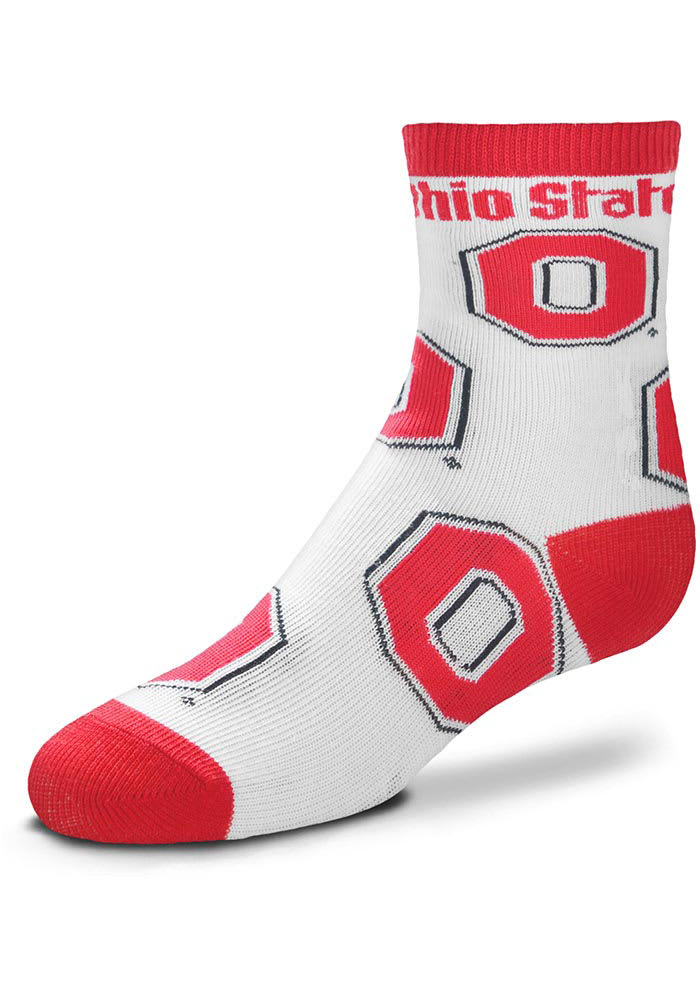 White Infant Logo All-Over Ohio State Buckeyes Baby Quarter Socks - 9020120