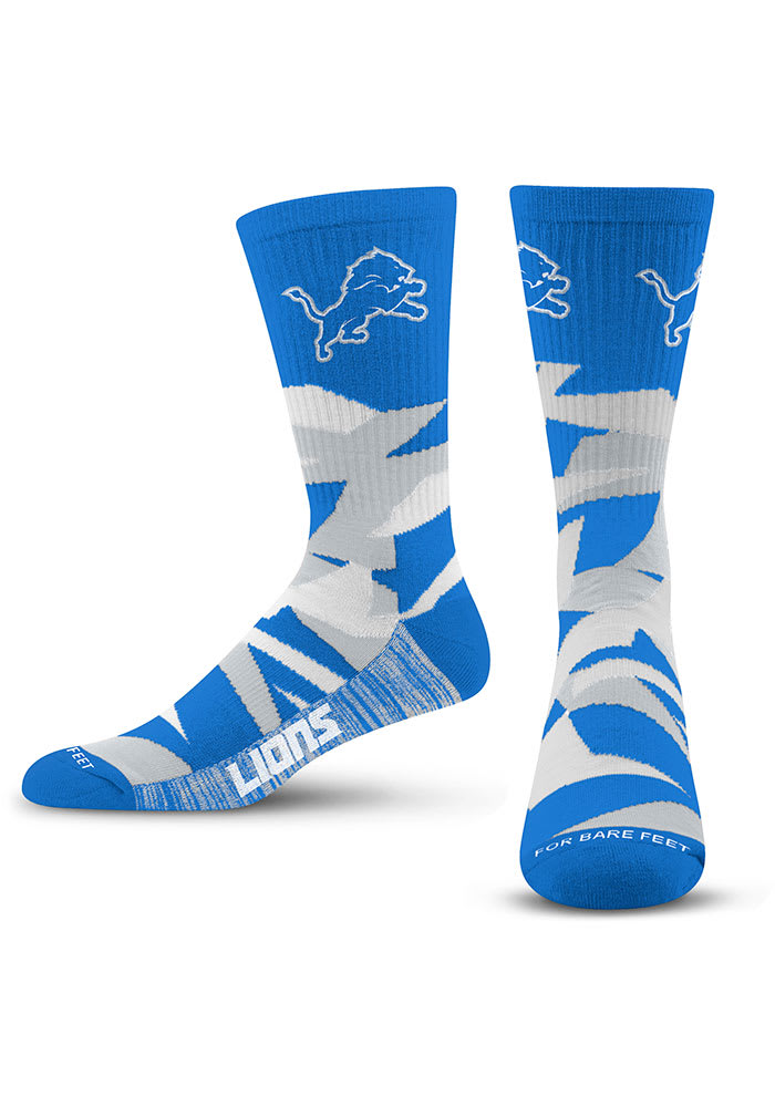 Detroit Lions BLUE Shattered Mens Crew Socks - 9022138