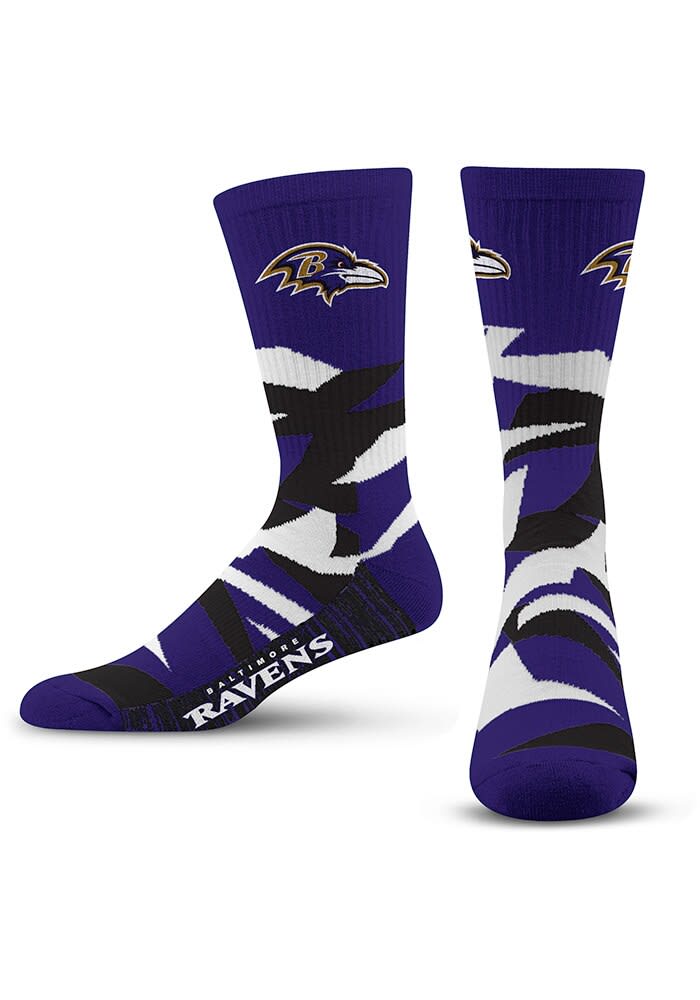 Baltimore Ravens PURPLE Shattered Youth Crew Socks - 9022173