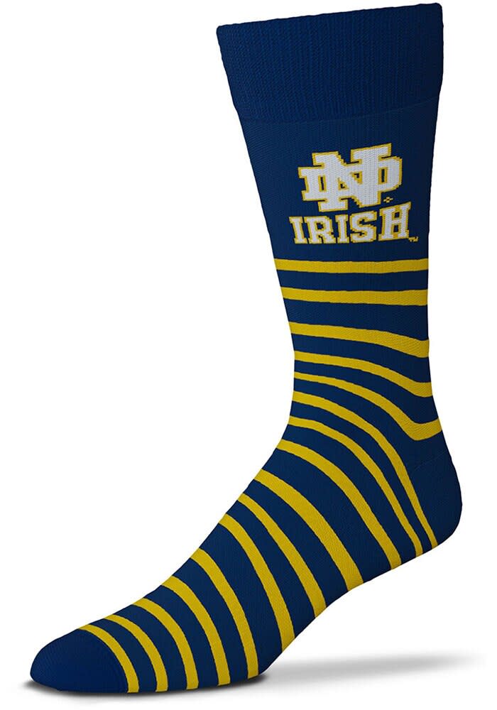 Notre Dame Fighting Irish Thin Stripes Mens Dress Socks - NAVY