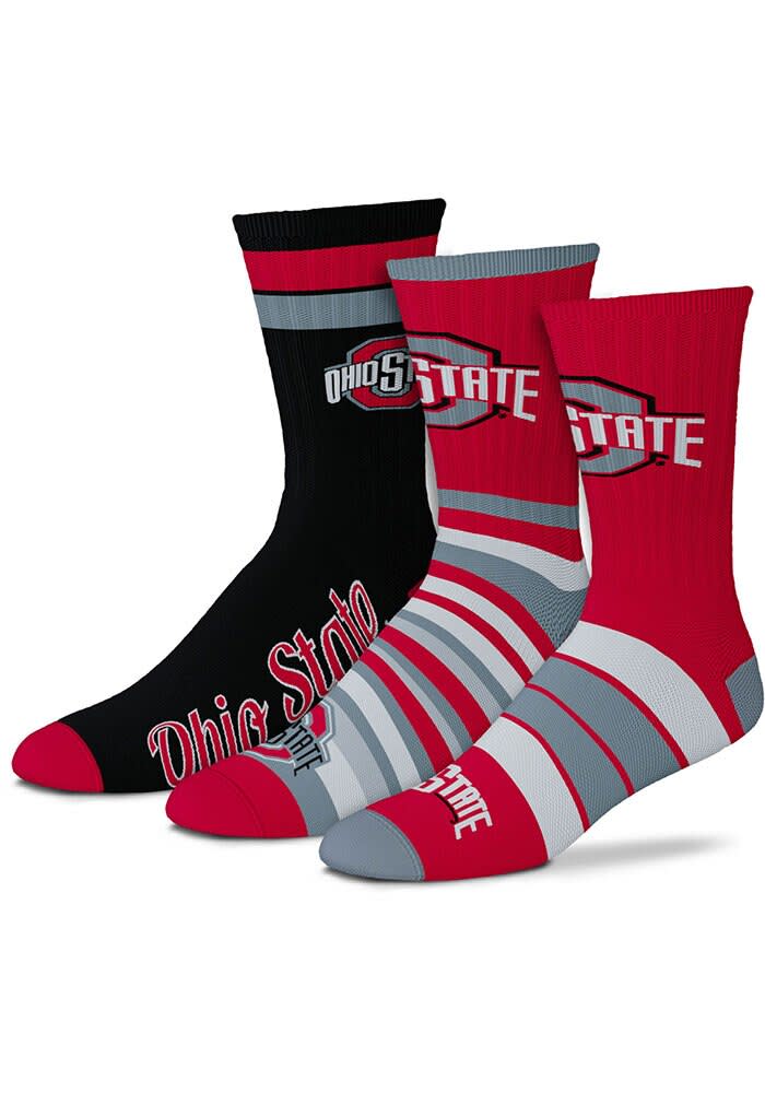 Red Team Batch Ohio State Buckeyes Mens Crew Socks - 90292482