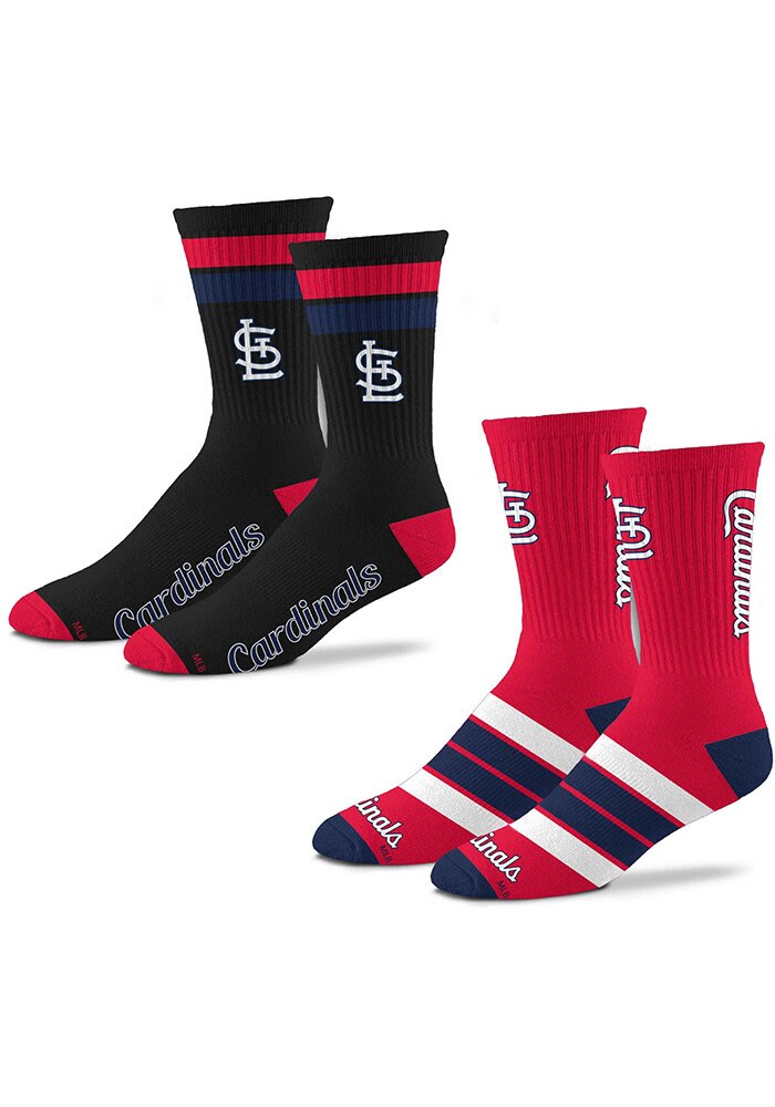 St Louis Cardinals BLUE Duo 2 Pack Mens Crew Socks - 90292667