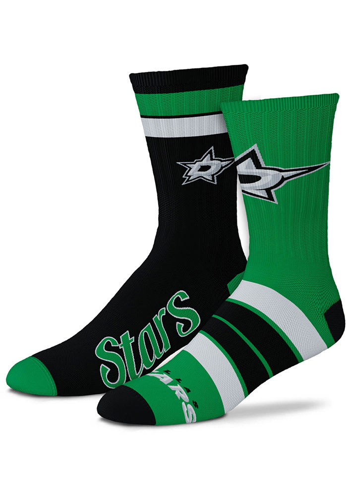 Dallas Stars Duo 2 Pack Mens Crew Socks - GREEN