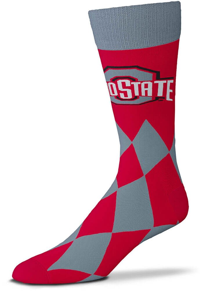 Ohio State Buckeyes Red Big Diamond Mens Dress Socks - 90293398